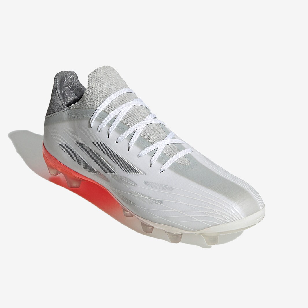 adidas X Speedflow .2 MG - White/Iron Metallic/Solar Red - Mens Boots