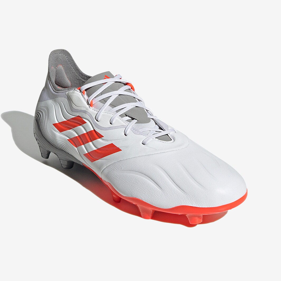 adidas Copa Sense .2 FG - White/Solar Red/Iron Metallic - Mens Boots