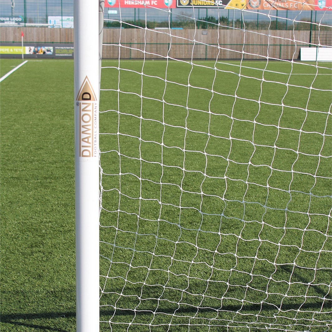 Diamond Folding Sides Aluminium 12 x 6 Goal - White - Goals