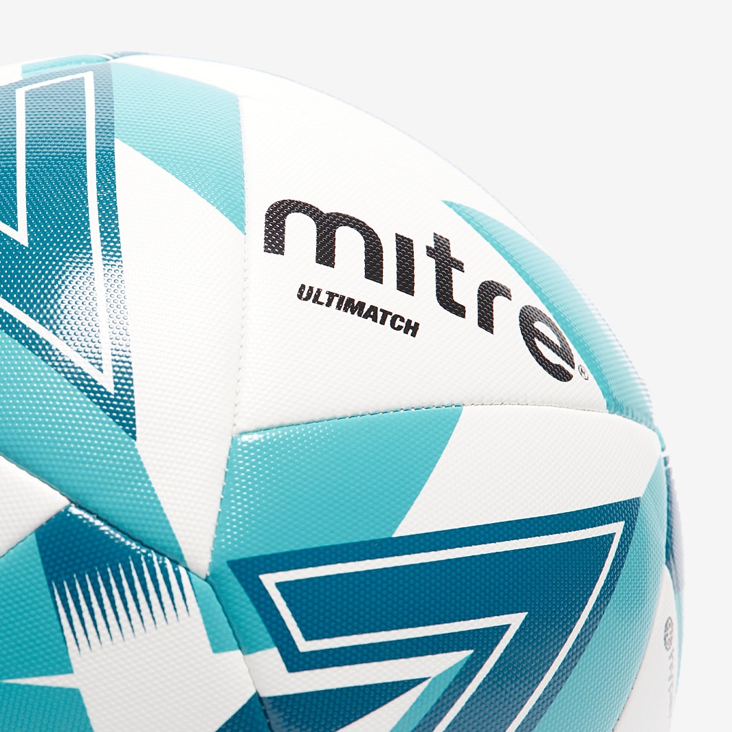Mitre 21 Ultimatch One Football - White/Aqua Blue/Blue Ivy/Black ...