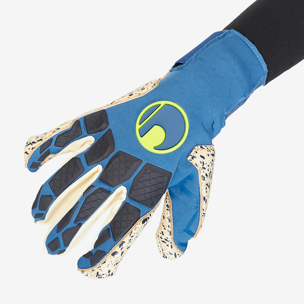 Uhlsport Hyperact Supergrip+ - Night Blue/White/Fluo Yellow - Mens GK ...