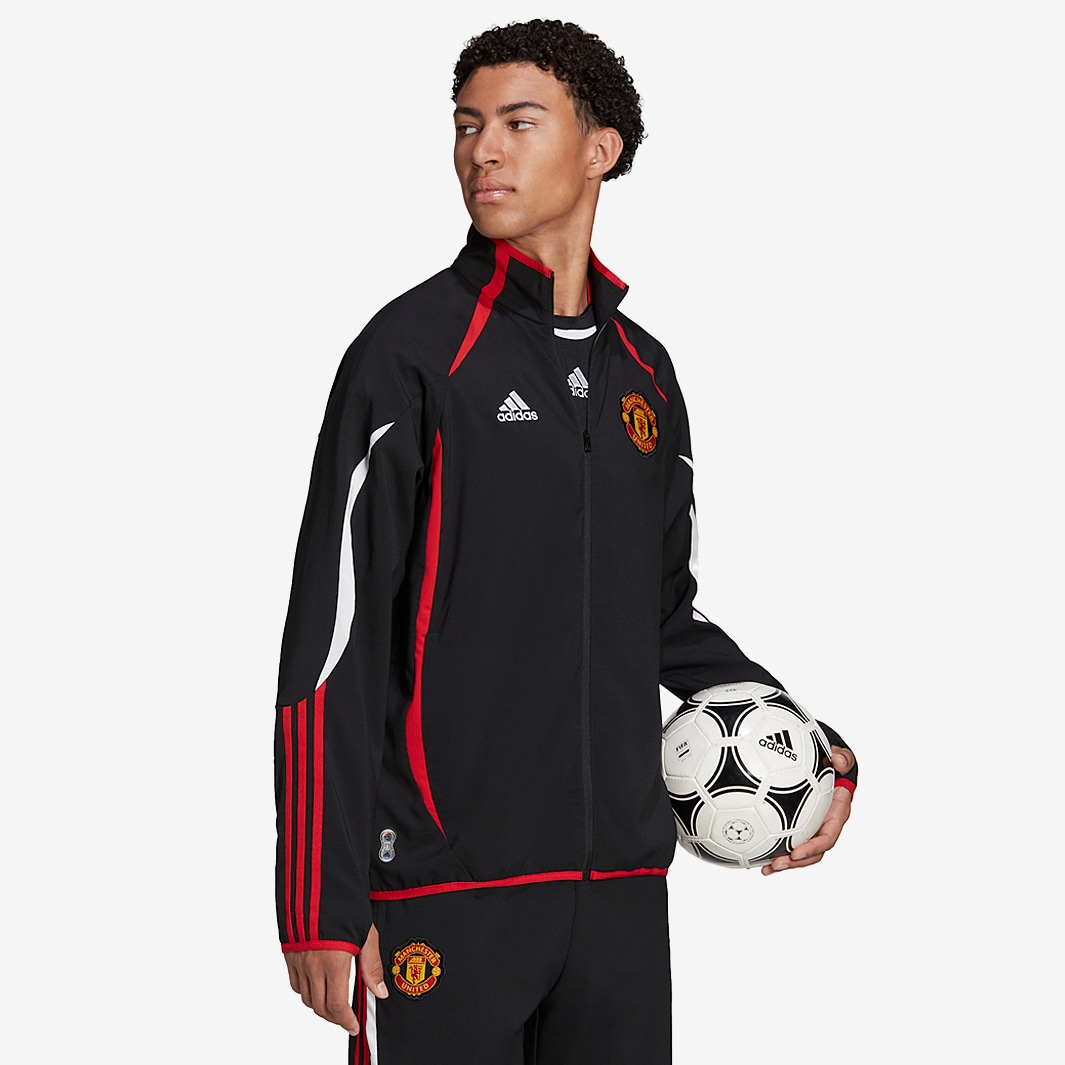 adidas Manchester United 21/22 Woven Training Jacket - Black - Mens ...
