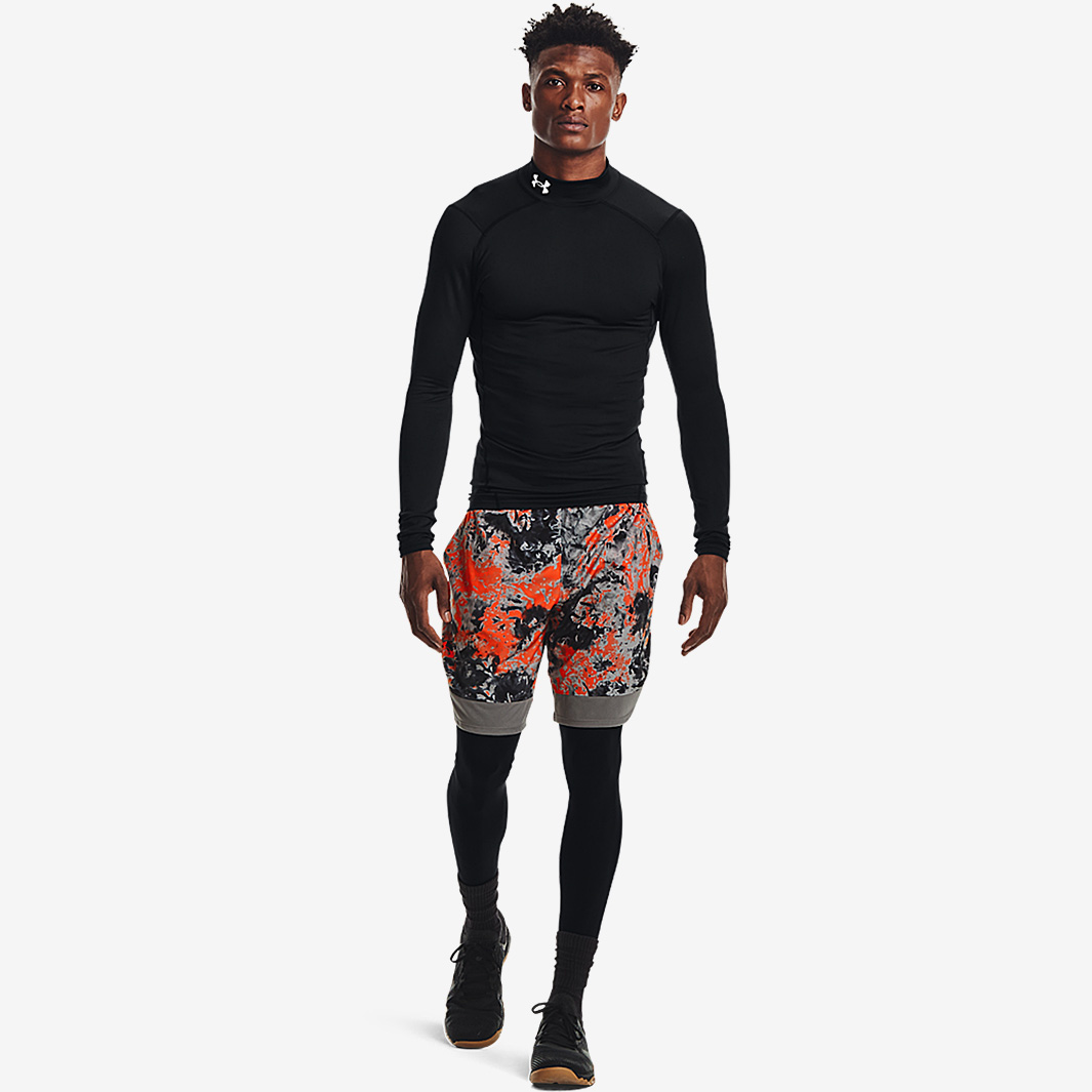 Under Armour Cold Gear Armour Compression Mock - Black/White - Mens ...