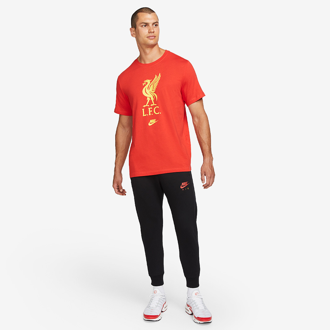 Camiseta Nike Liverpool 21/22 Future Crest - Rush Rojo/Chrome Amarillo ...