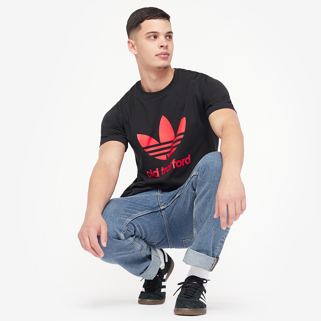adidas Originals Manchester United Old Trafford Trefoil Tee - Black ...