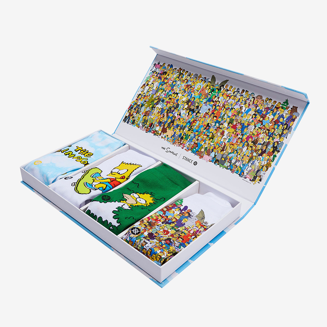 The Simpsons x Stance 4 Pack Box Set - Multi - Socks - Mens Clothing
