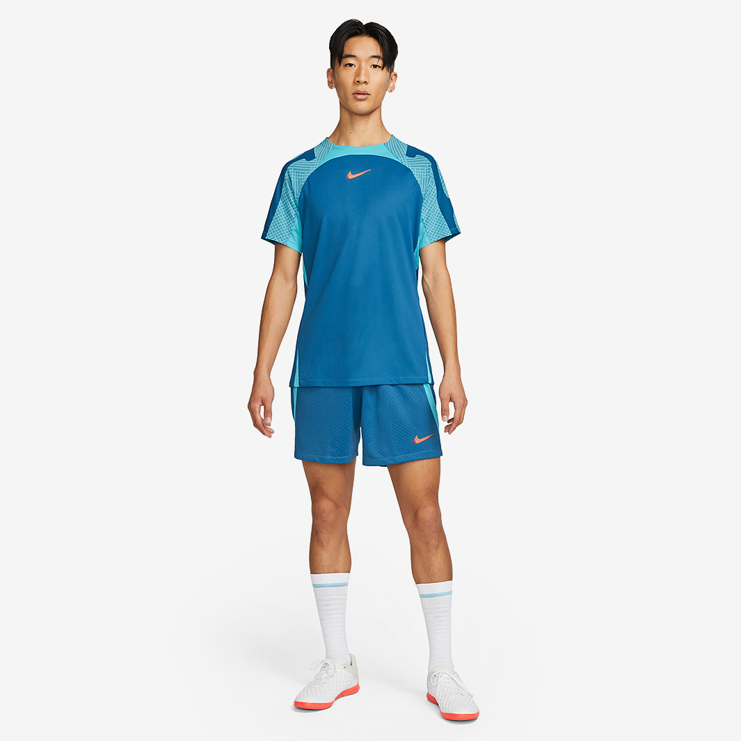 Nike Dry Strike Shorts - Dark Marina Blau/Chlor Blau/Rot ...