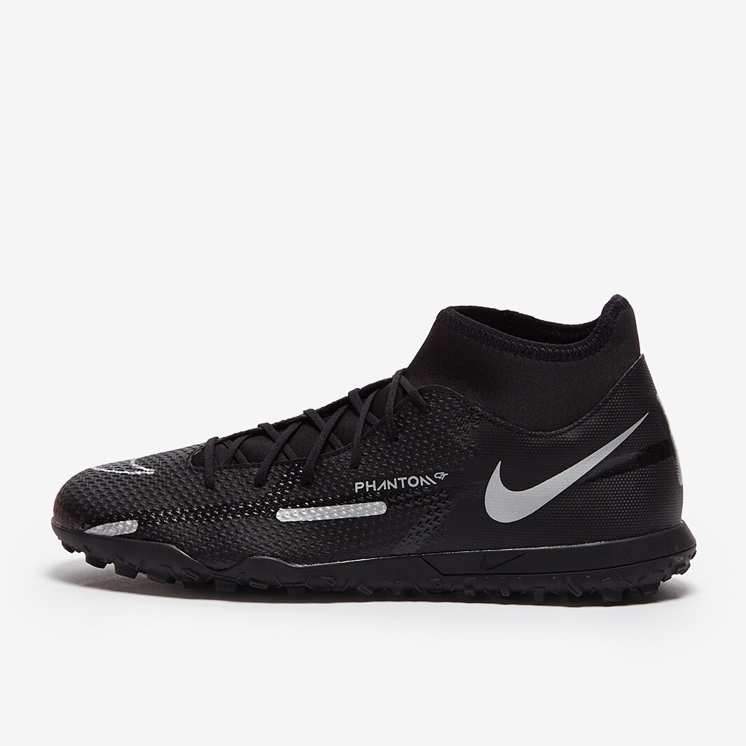 Nike Phantom GT II Club DF TF - Negro/Plateado metalizado/Gris oscuro ...