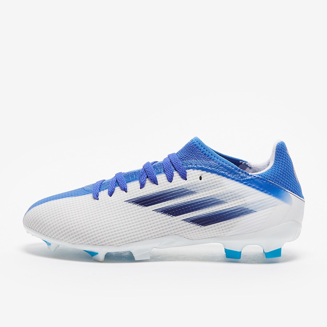 adidas Kids X Speedflow.3 FG - White/Legacy Indigo/Hi-Res Blue - Junior ...