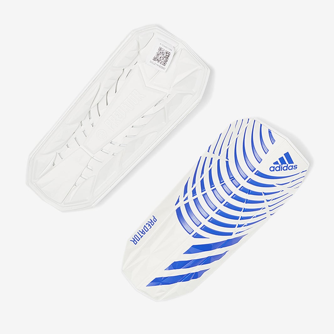 adidas Predator League Shin Guards - White/Hi-Res Blue - Accessories