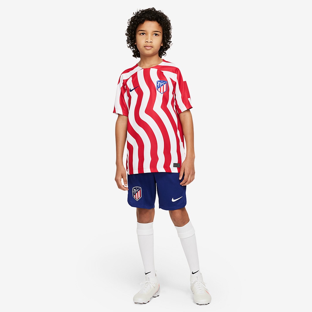 Nike Atletico Madrid 22/23 Kids Home Stadium SS Shirt - White/Deep ...