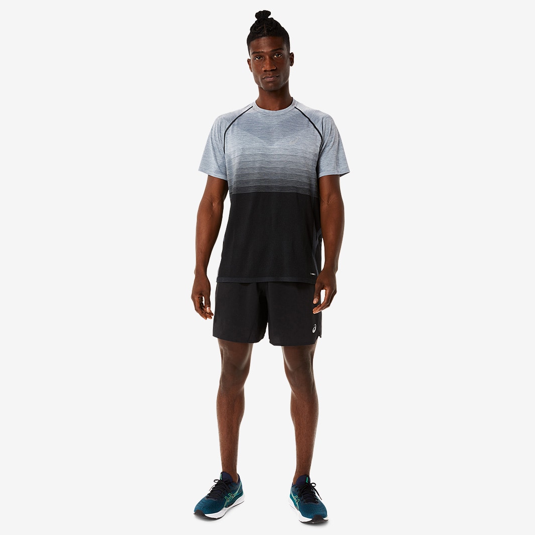 ASICS Seamless T-Shirt - Performance Black/Carrier Grey - Mens Clothing