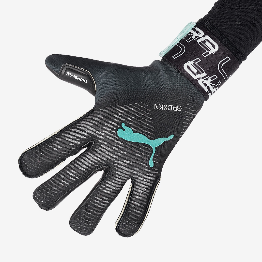 Puma Ultra Grip Hybrid - Puma Black/Elektro Aqua - Mens GK Gloves