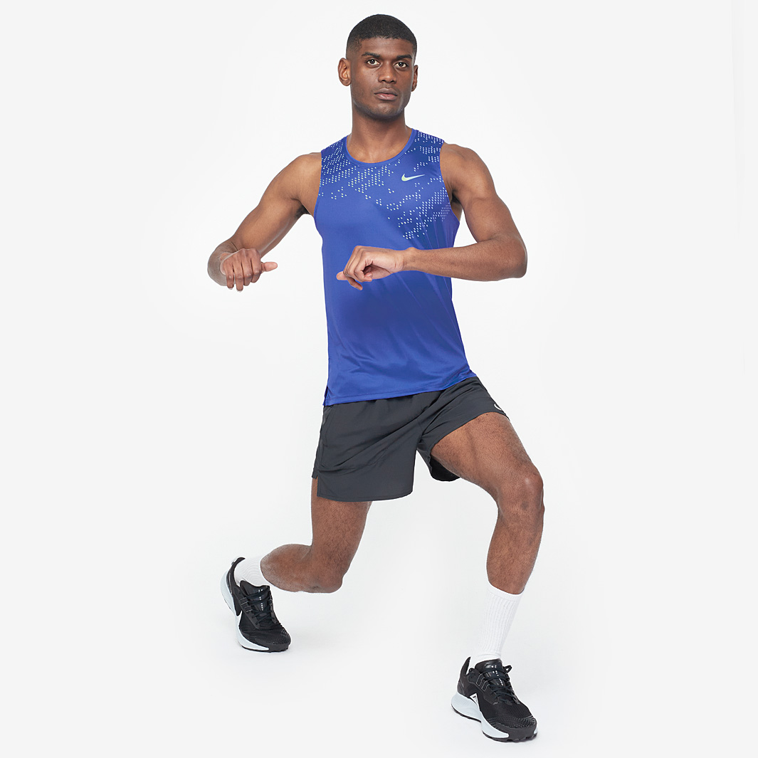 Nike Dri-FIT Miler Tank - Medium Blue/Light Marine - Mens Clothing