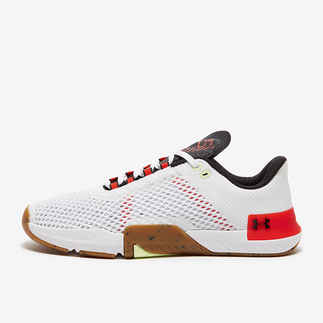 Under Armour TriBase Reign - White/Radio Red/Black - Mens Shoes
