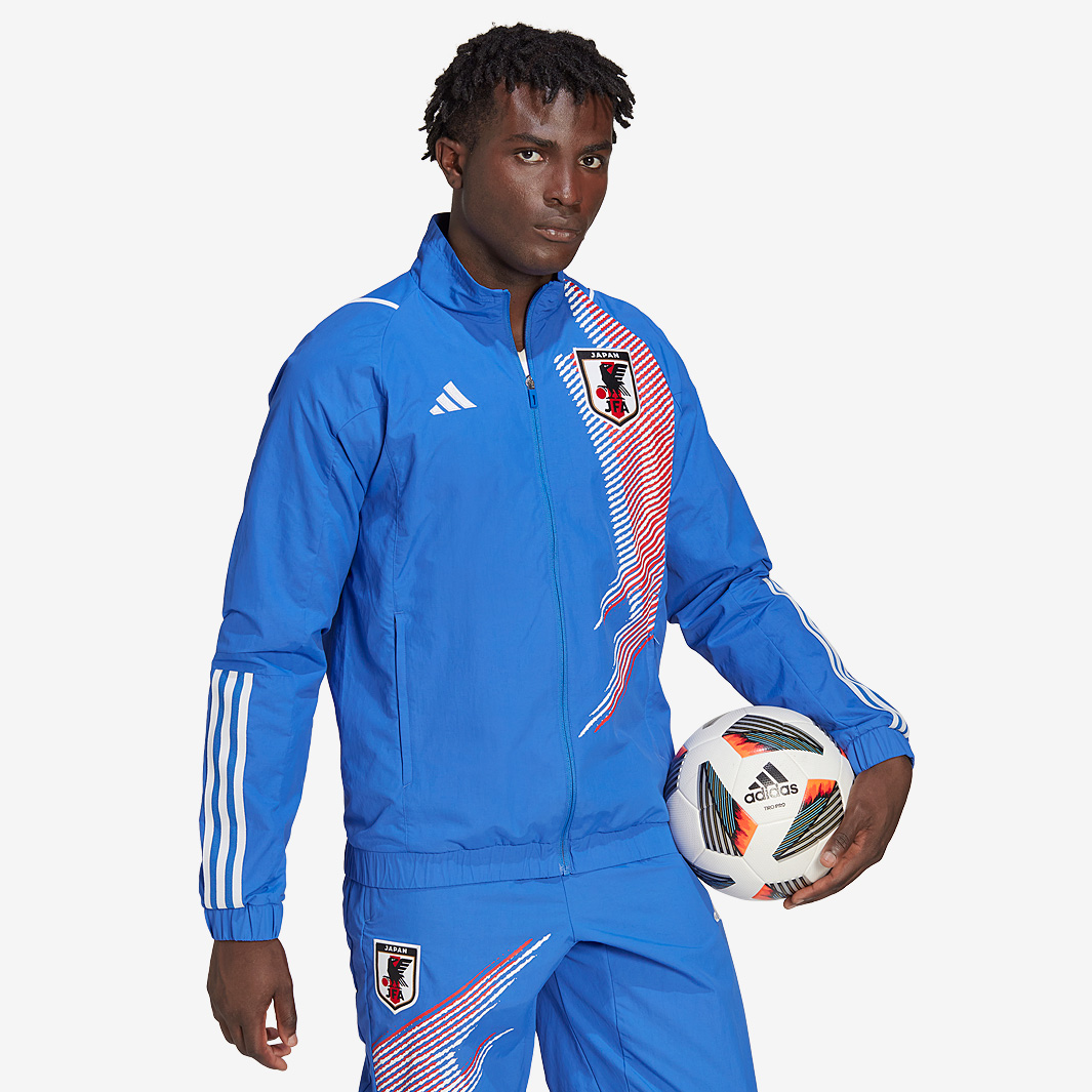 adidas Japan 2022 Travel Jacket - Hi-Res Blue S18 - Mens Replica