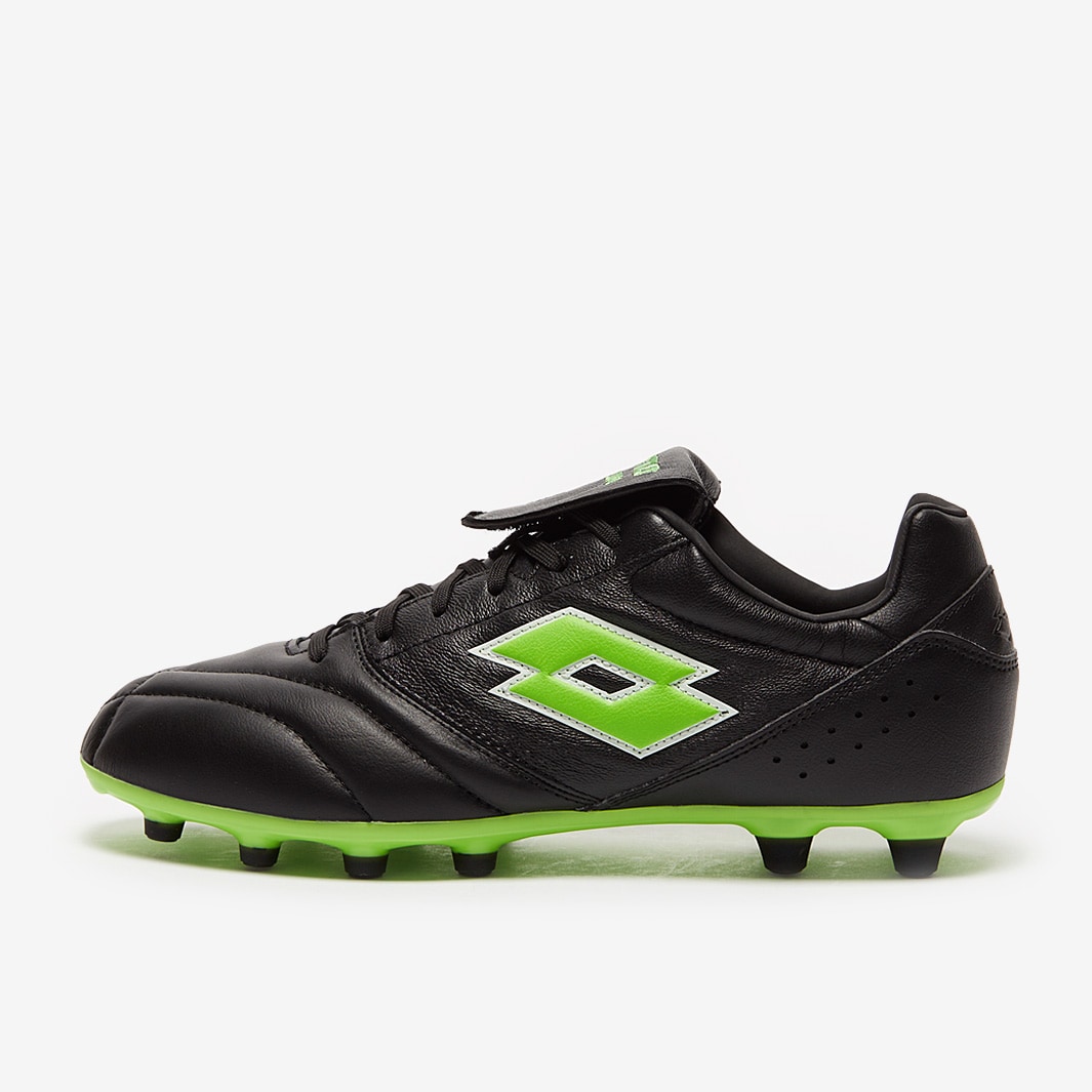 Lotto Stadio 200 III FG - Black/Spring Green - Mens Boots