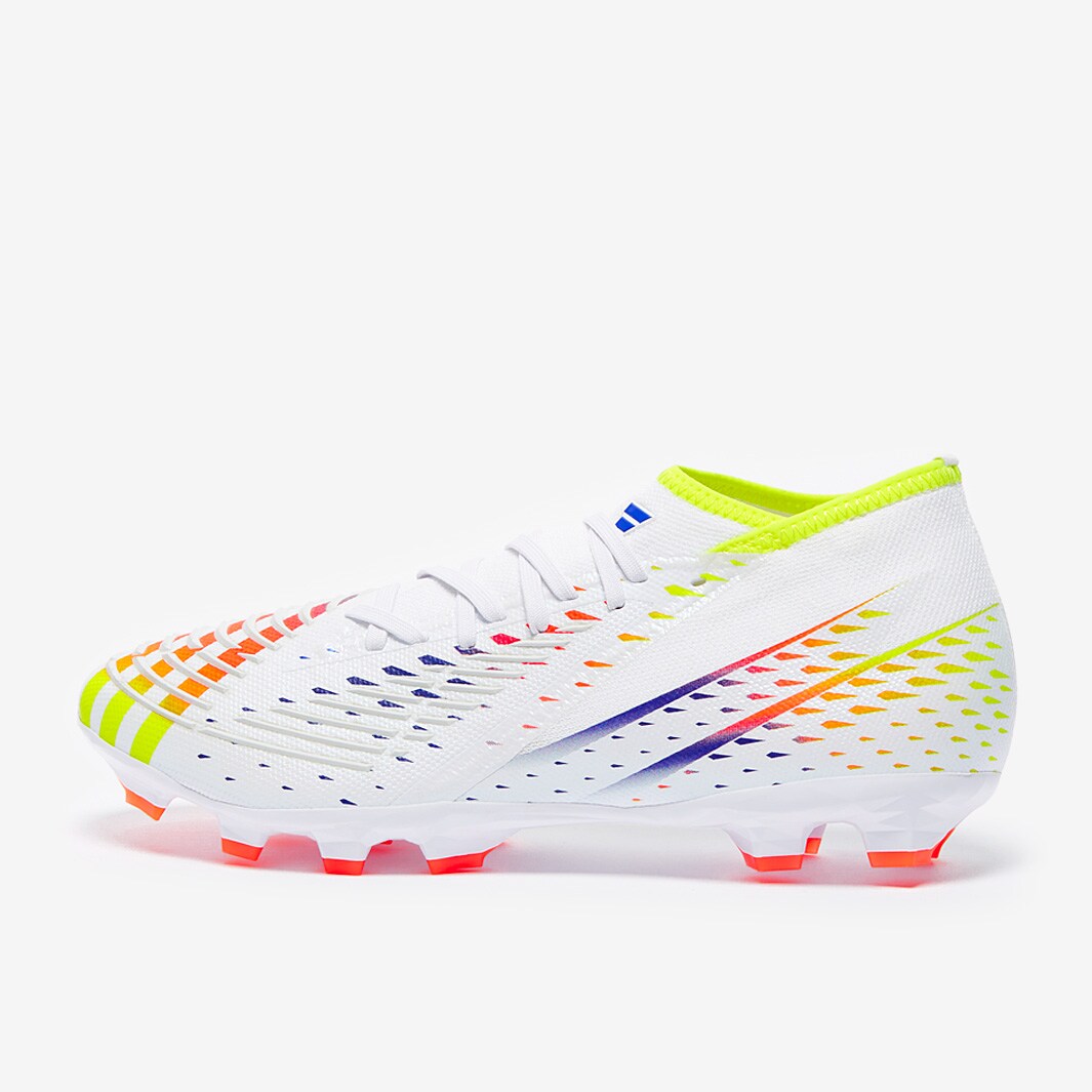 adidas Predator Edge.2 MG - Blanco/Amarillo Solar/Azul - Terreno Mixto ...