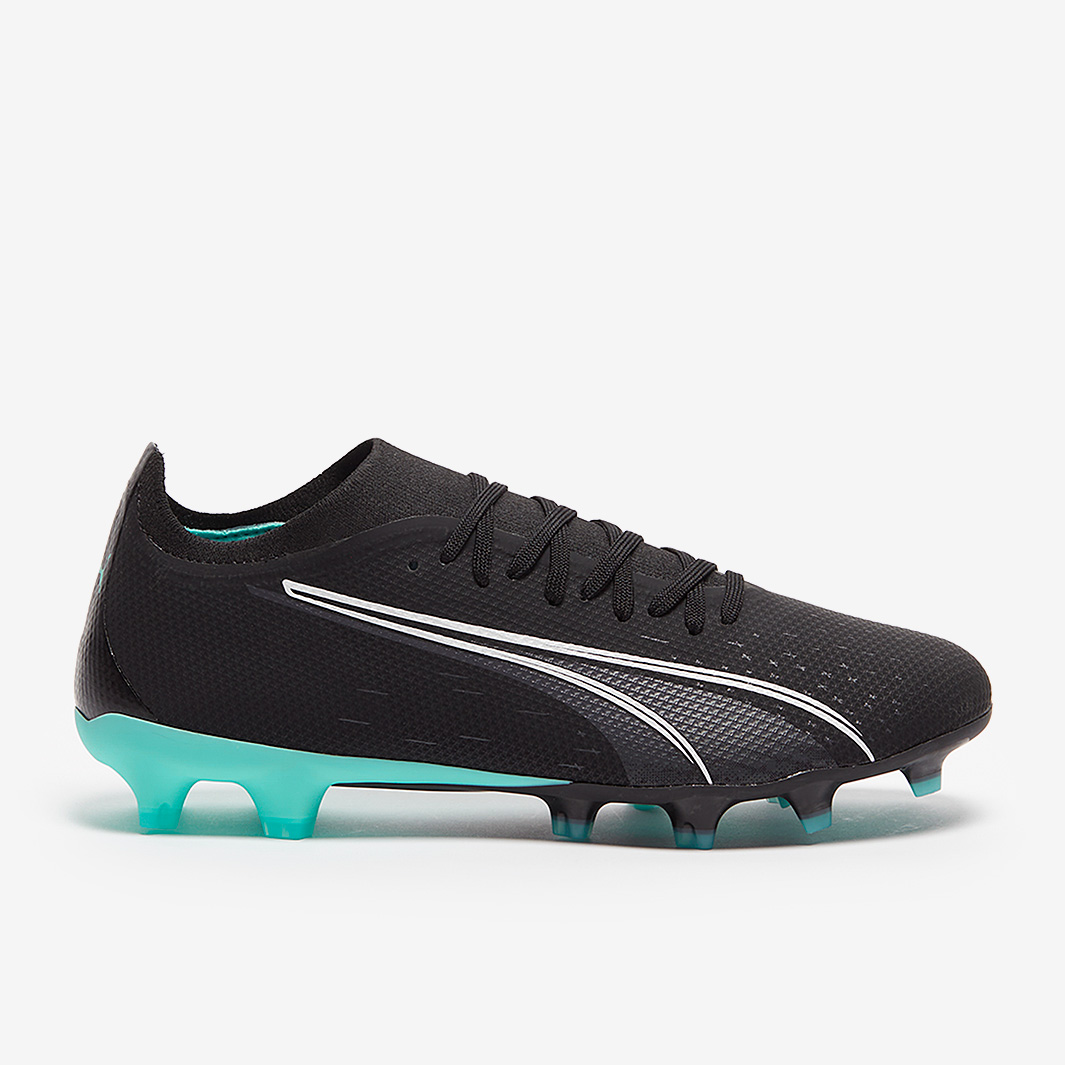 Puma Ultra Match FG/AG - Puma Black/Puma White/Elektro Aqua - Mens Boots