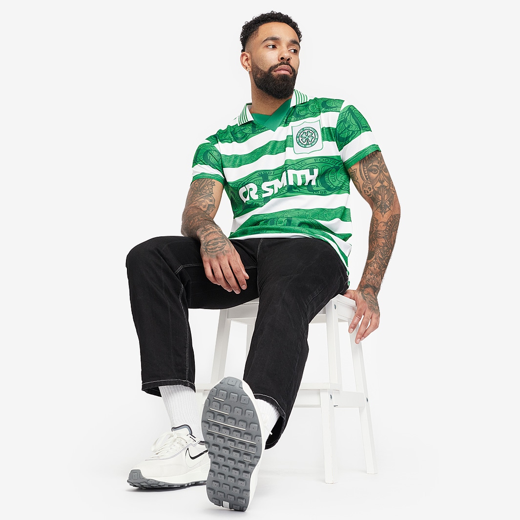 Hummel Celtic 1996 Home Retro Shirt - Green/White - Mens Replica