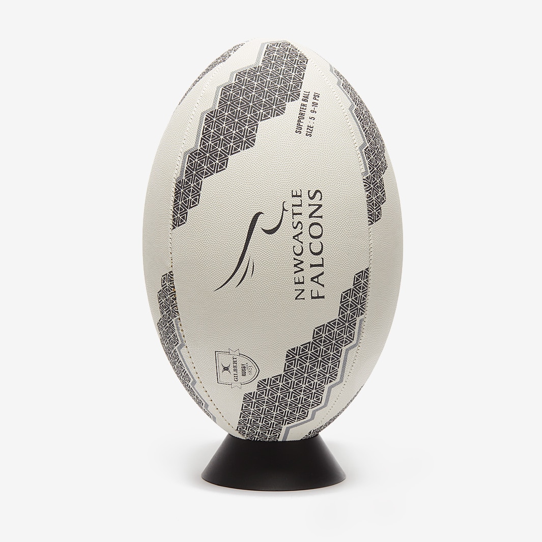 Gilbert Newcastle Falcons Supporter Ball - White - Rugby Balls