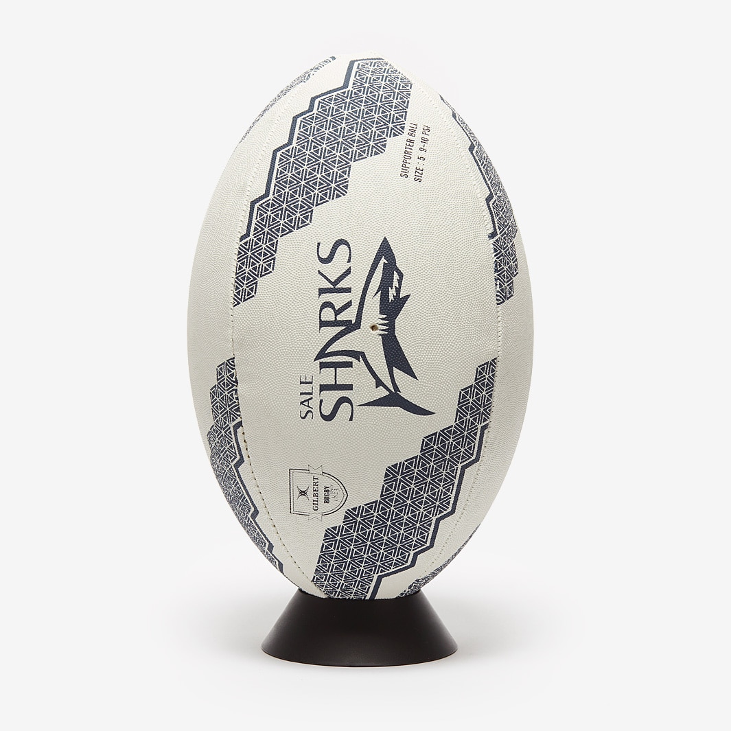 Gilbert Sale Sharks Supporter Ball - White - Rugby Balls | Pro:Direct Rugby