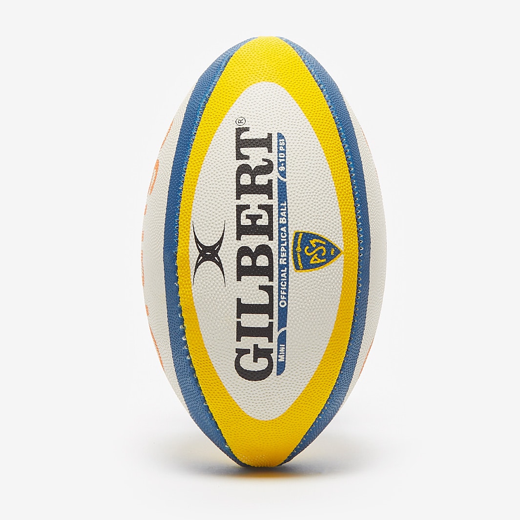 Gilbert Clermont Mini Replica Ball - White - Rugby Balls