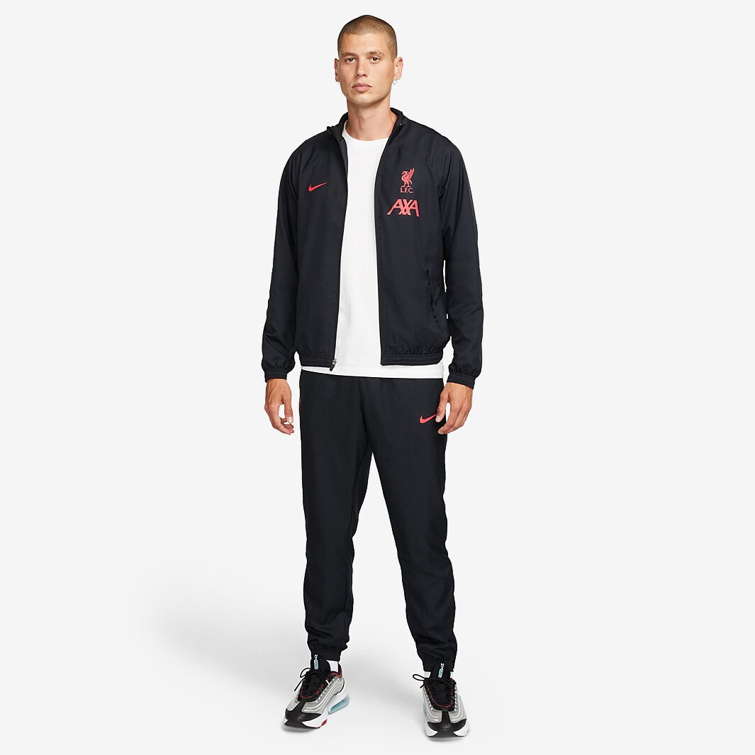 Nike Liverpool Fc 22 23 Dri Fit Away Warm Up Tracksuit Black Black