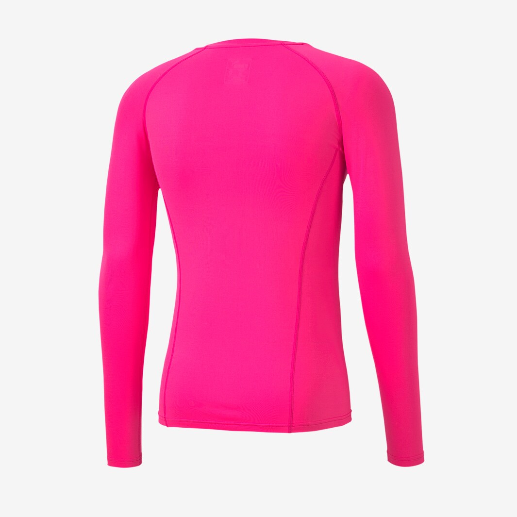 Puma Liga Base Layer L/S Tee - Fluorescent Pink - Mens Base Layer