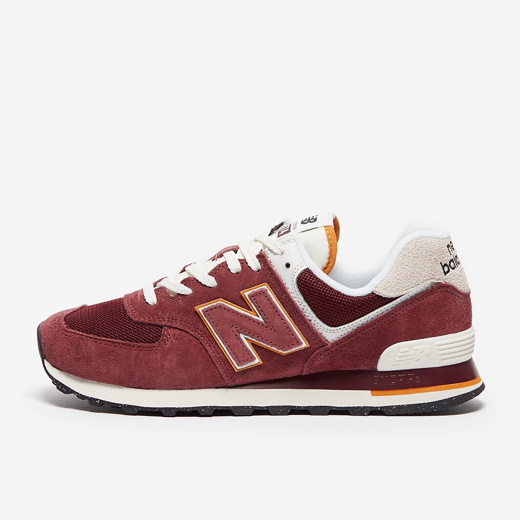 New Balance 574 - Burgundy - Trainers - Mens Shoes | Pro:Direct Soccer