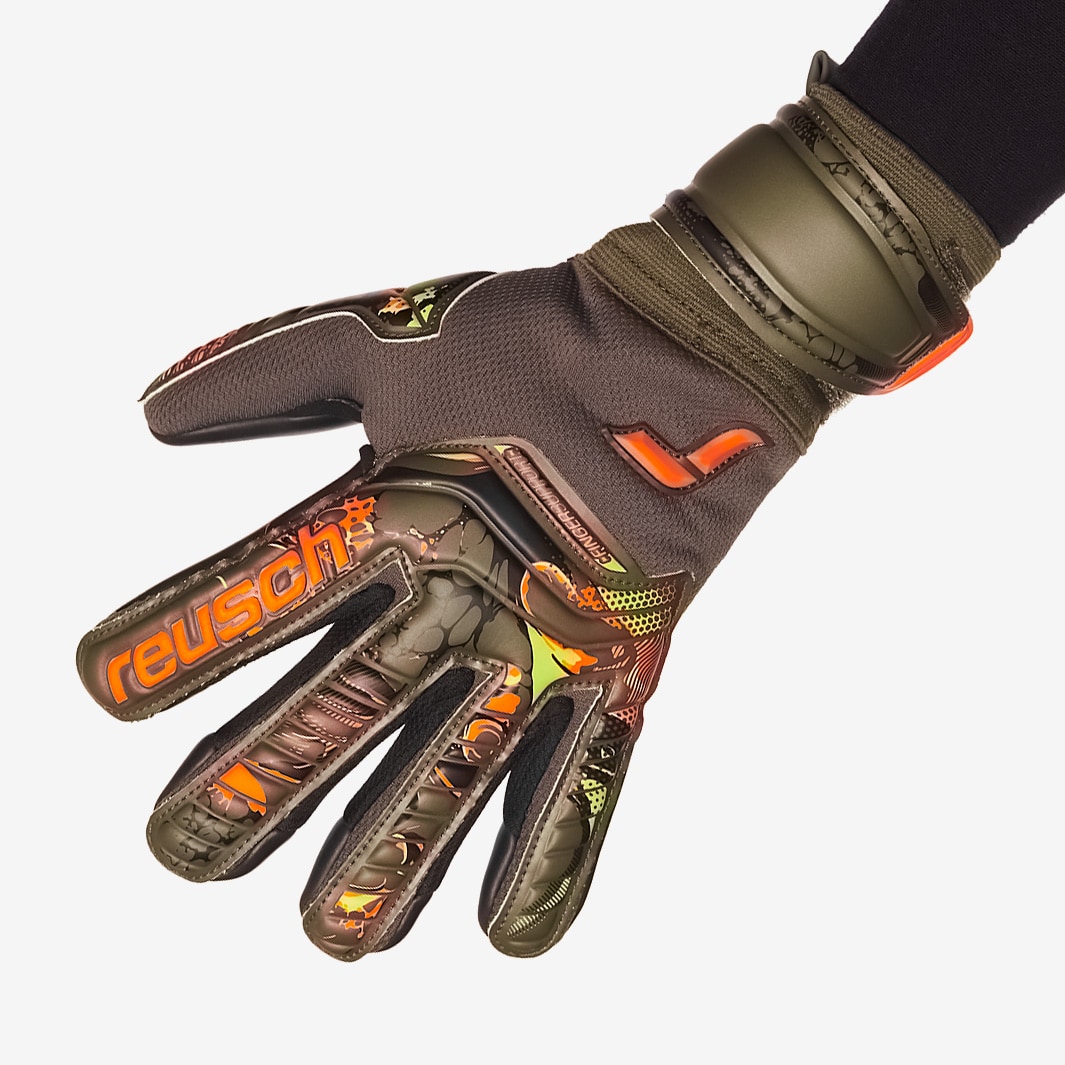 Reusch Kids Attrakt Grip Evolution Finger Support - Desert Green ...