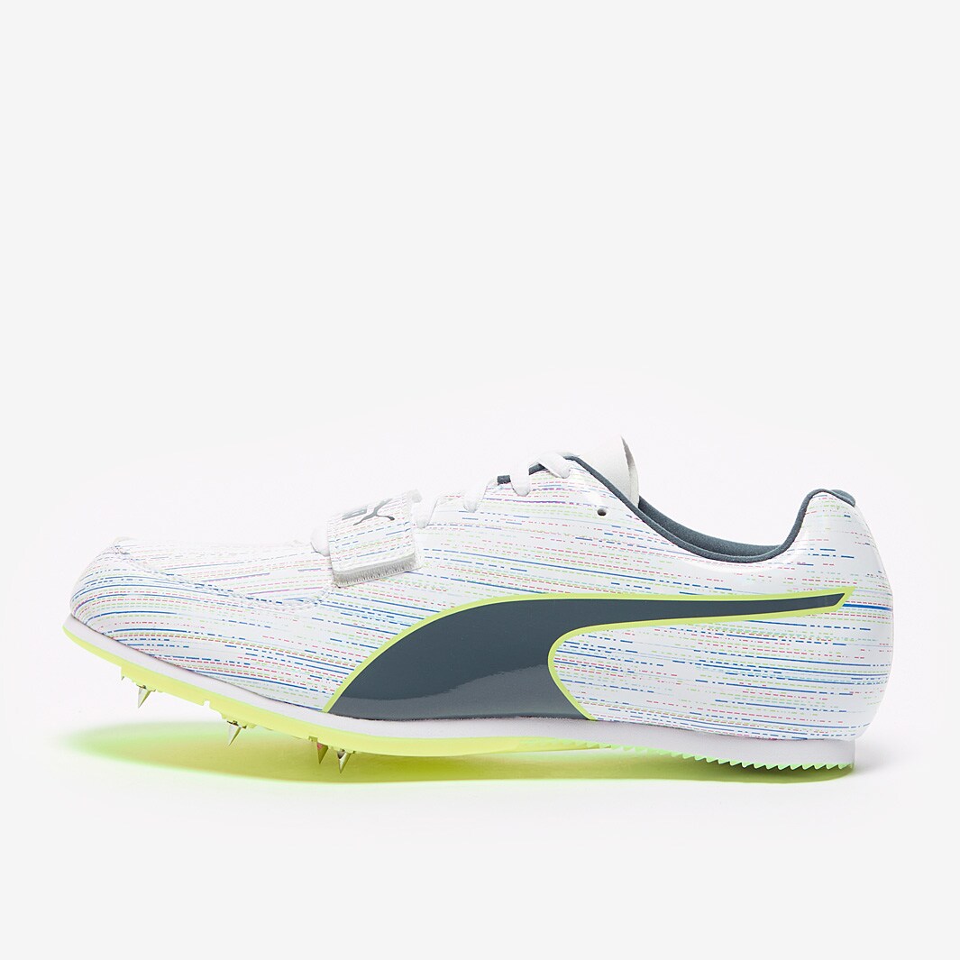 PUMA Evospeed Long Jump 9 - White/Yellow/Grey - Mens Shoes