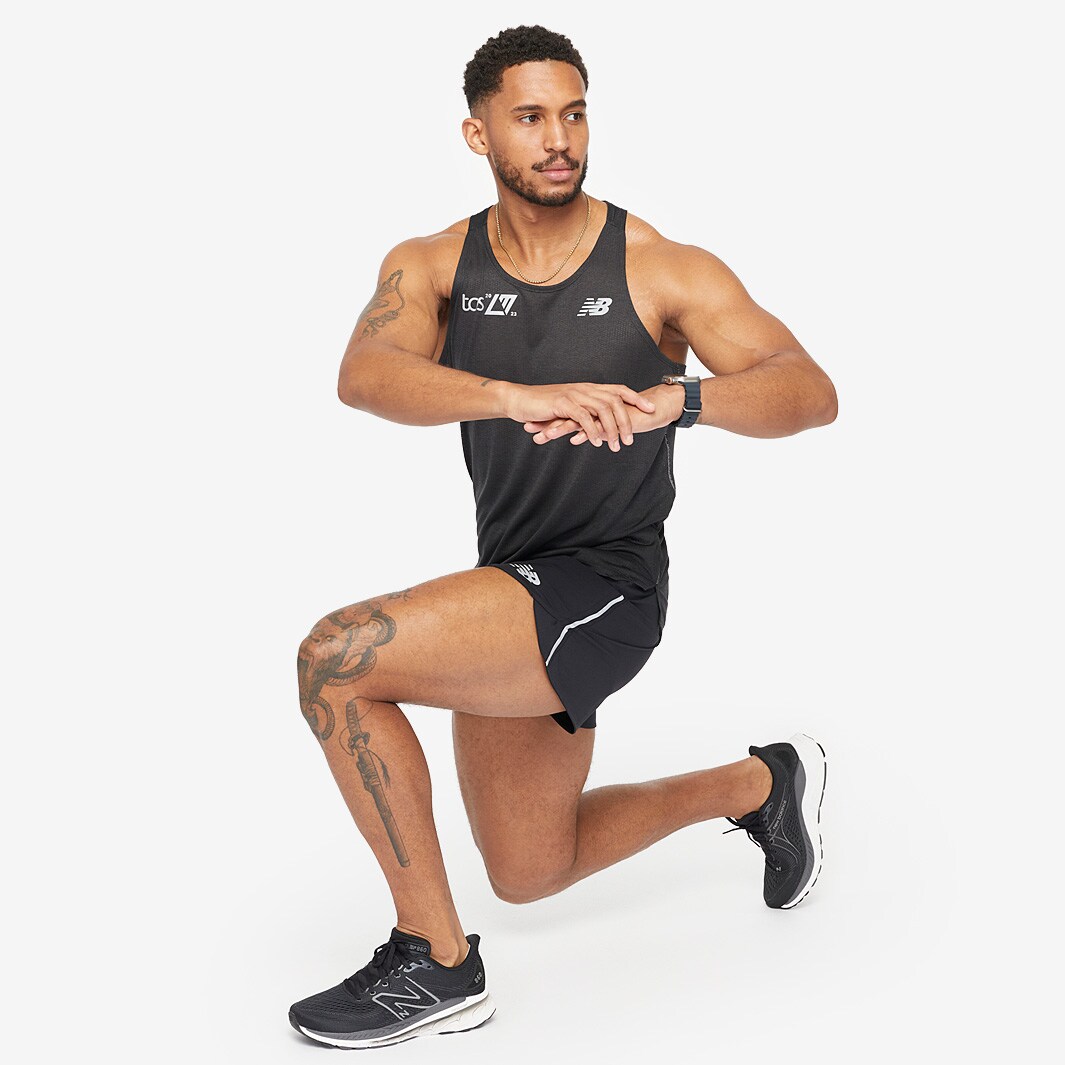 New Balance London Edition Impact Run Singlet - Black - Mens Clothing ...