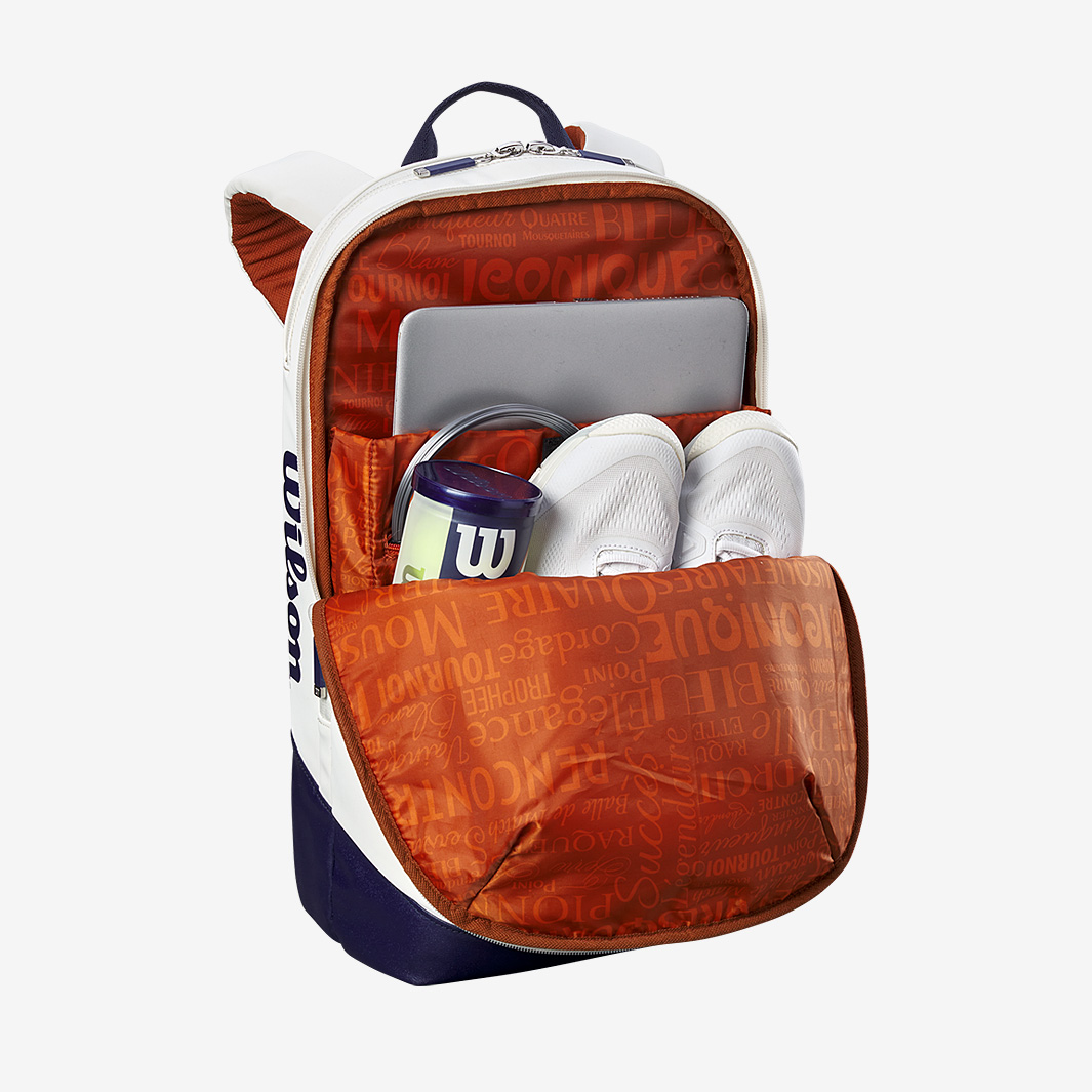 Wilson Super Tour Backpack Roland Garros - Navy/White/Clay - Bags ...