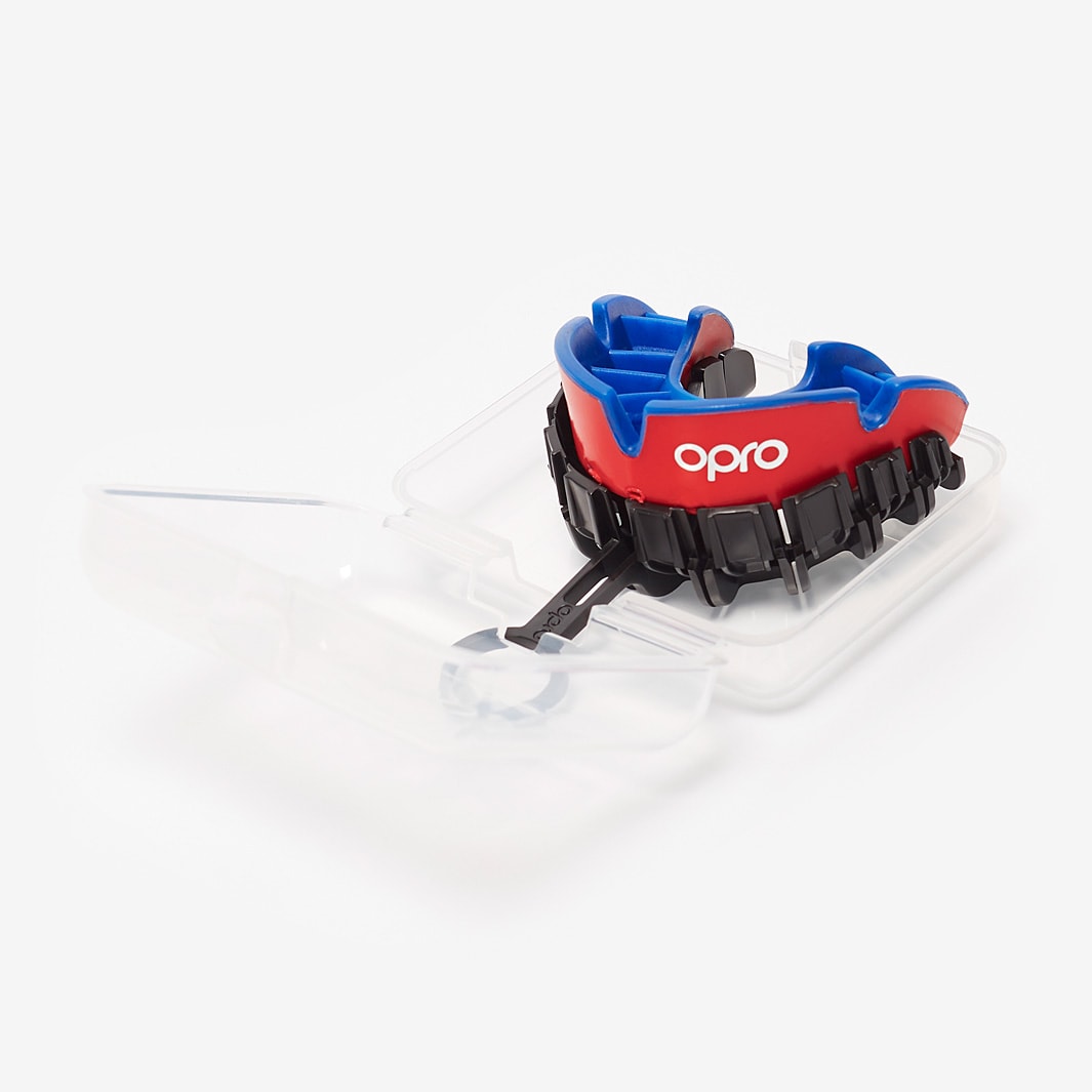 Opro Self-Fit Gen5 Silver Mouthguard - Red/Dark Blue - Adult Protection