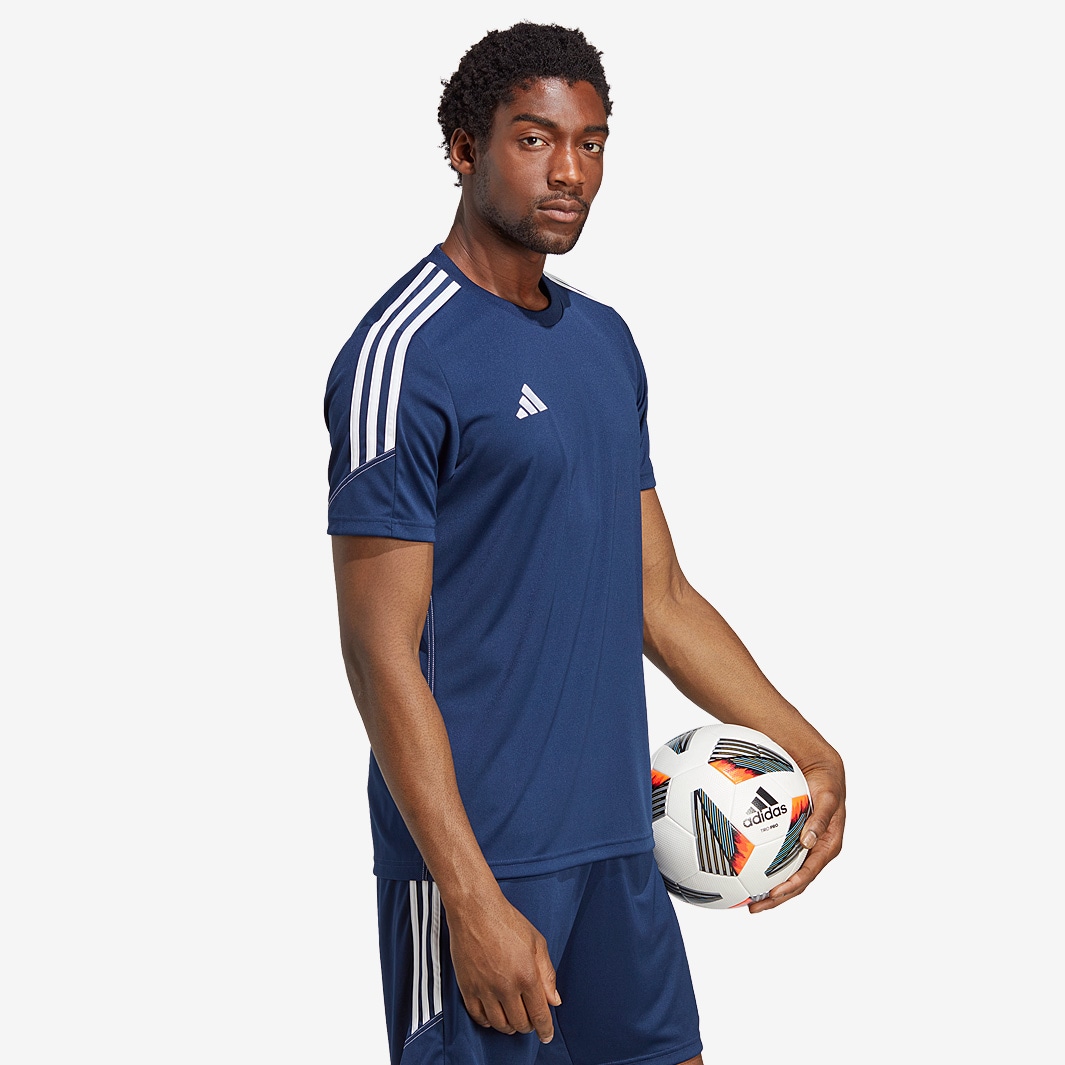 adidas Tiro 23 Club SS Training Shirt - Team Navy Blue 2/White - Mens ...