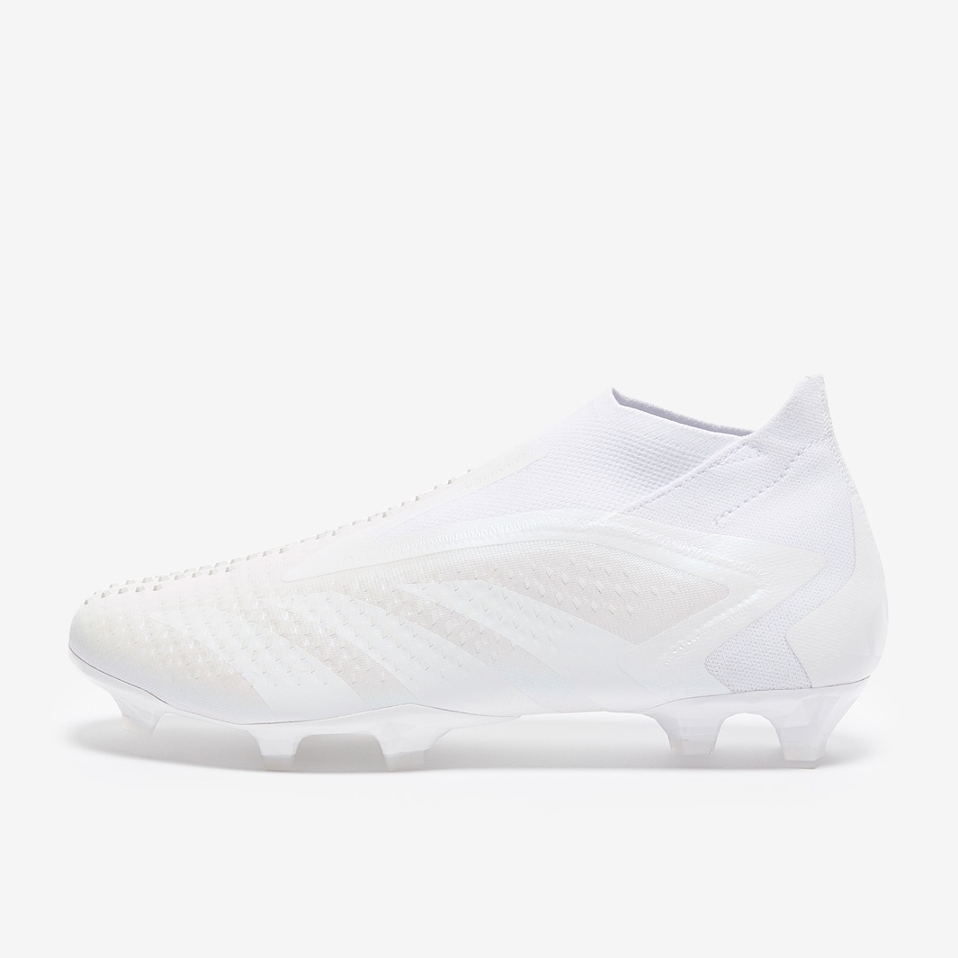 adidas Predator Accuracy+ FG - White/White/White - Mens Boots
