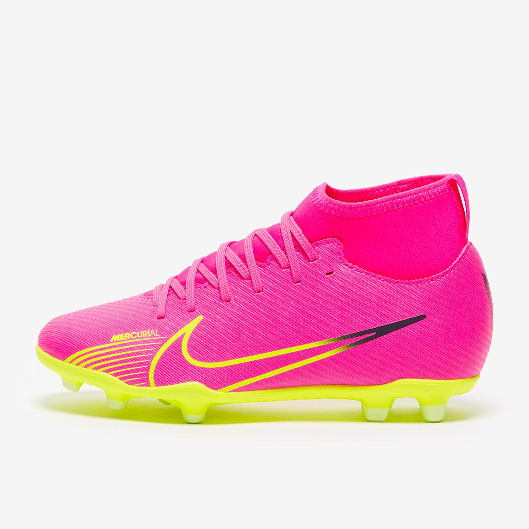 Nike Kids Mercurial Superfly IX Club FG/MG - Pink Blast/Volt/Gridiron ...
