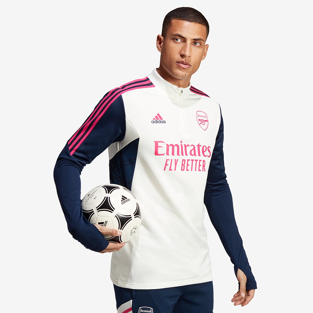 adidas Arsenal FC 2023 Training Top - Off White/Collegiate Navy - Mens ...