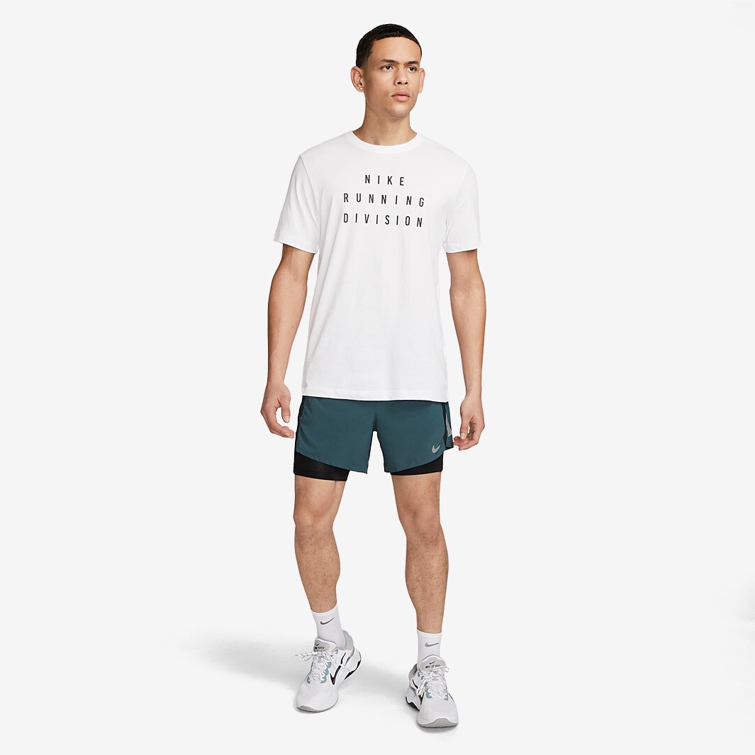 Nike Dri-FIT Run Division Stride Running Shorts - Faded Spruce/Black ...