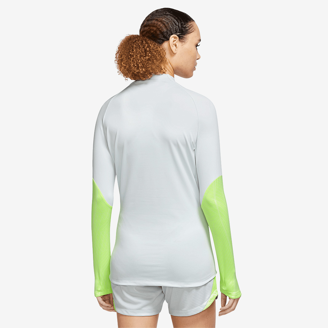 Nike Womens Dri-Fit Strike Drill LS Top - Pure Platinum/Volt/Hyper Pink ...