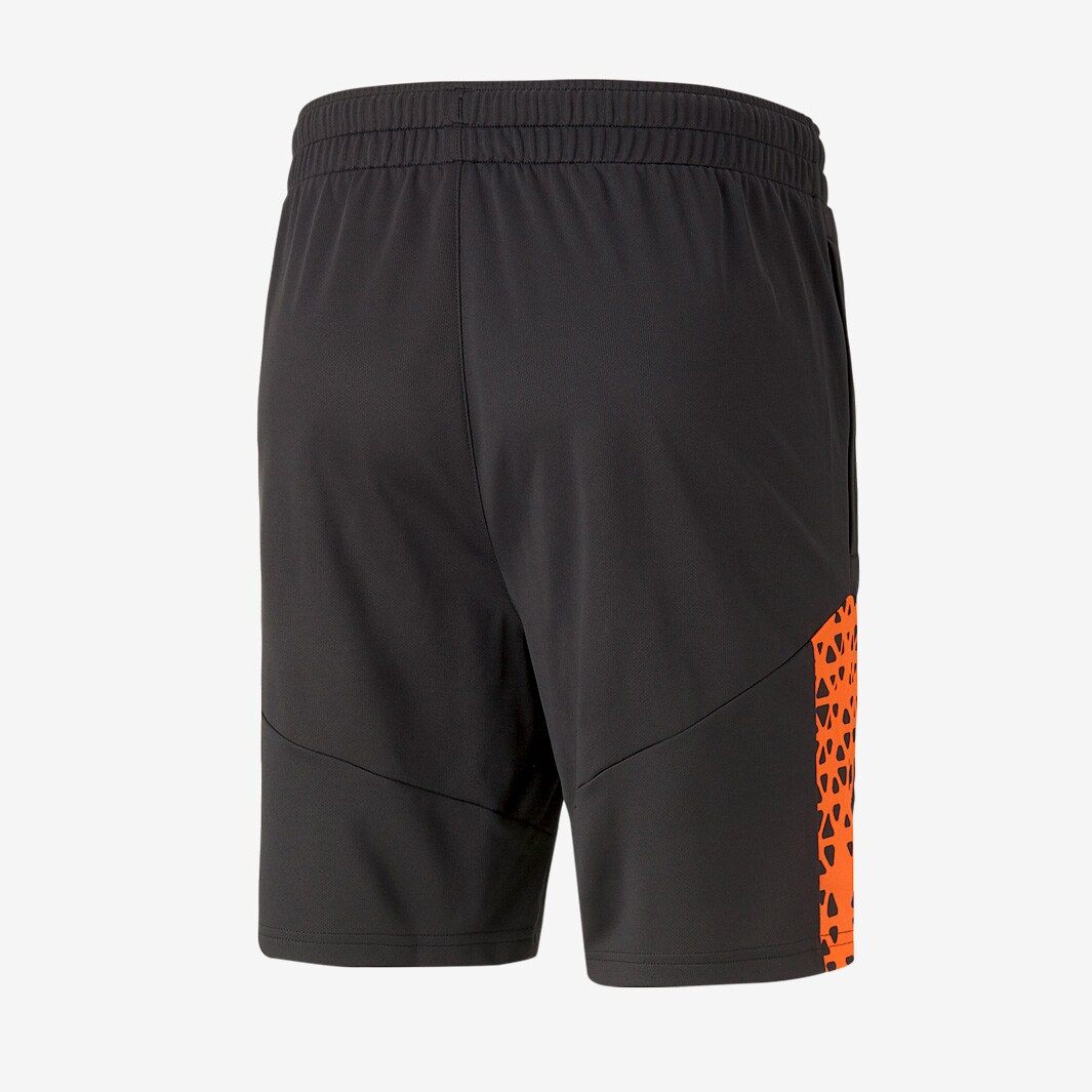Puma individualCUP Training Shorts - Puma Black/Ultra Orange - Mens Clothing