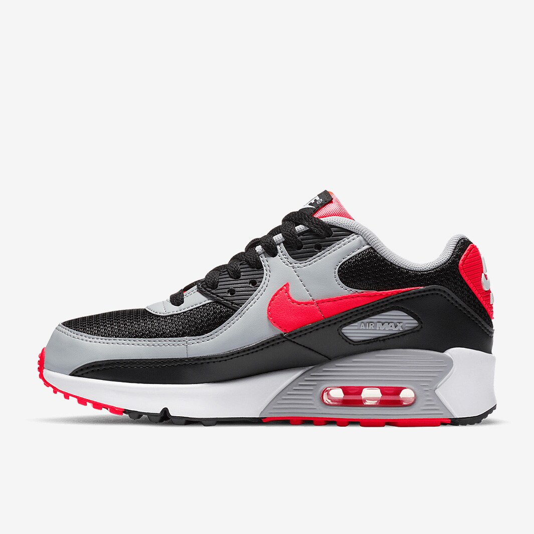 Nike Sportswear Older Kids Air Max 90 LTR (GS) - Black/Rediant Red ...