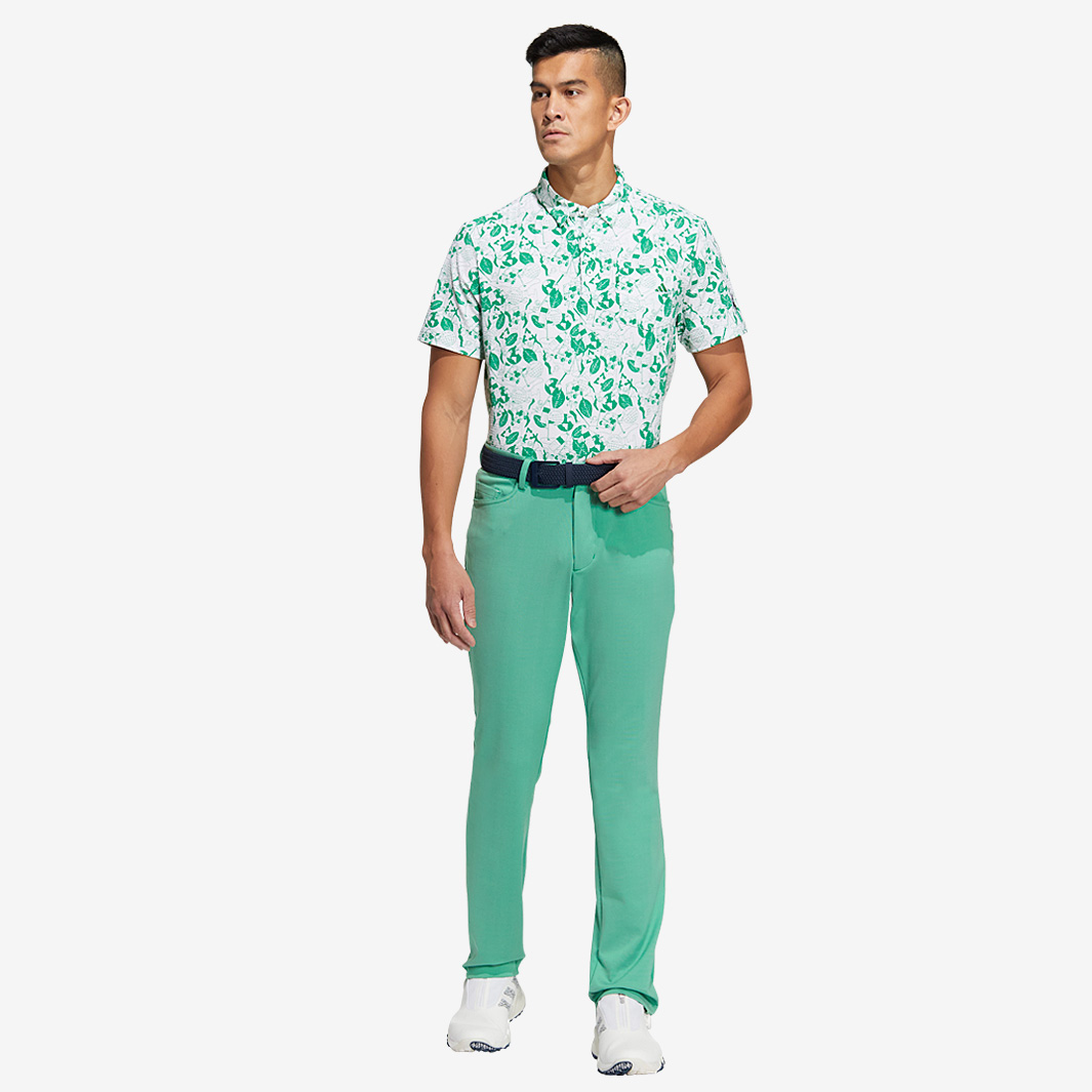 adidas Pg Mono Polo - White/Green - Mens Clothing | Pro:Direct Running