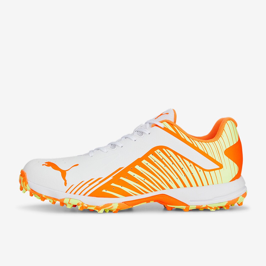 Puma evoSPEED 22 Turf Shoe - White/Orange/Yellow - Mens Shoes