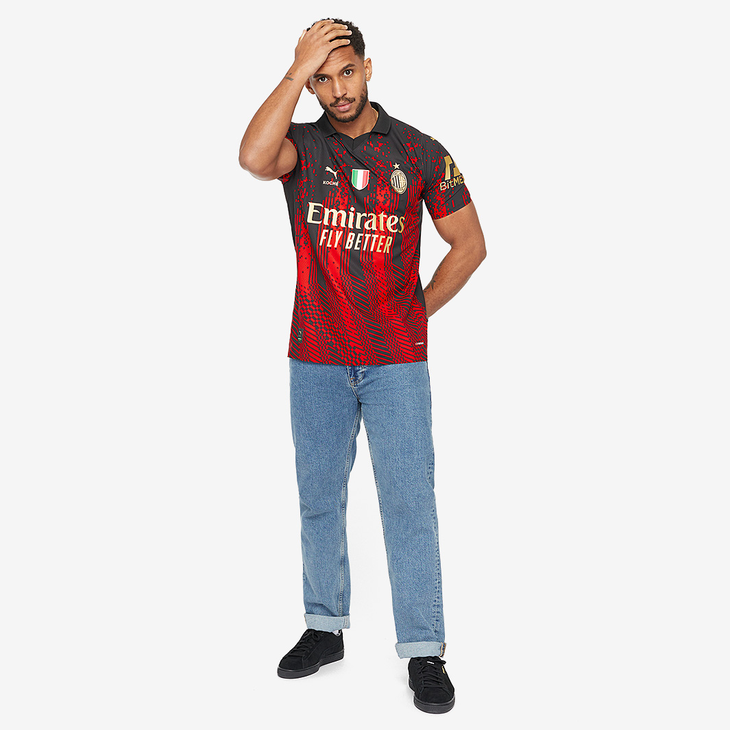 Puma AC Milan x KOCHE Authentic 4th Shirt - Fiery Red/Puma Black ...