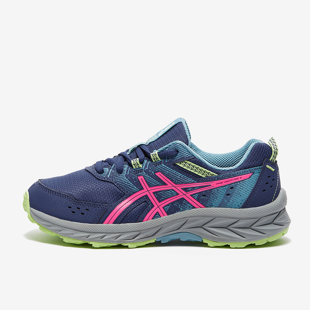 Asics Pre-Venture 9 GS - Deep Ocean/Hot Pink - Girls Shoes | Pro:Direct ...
