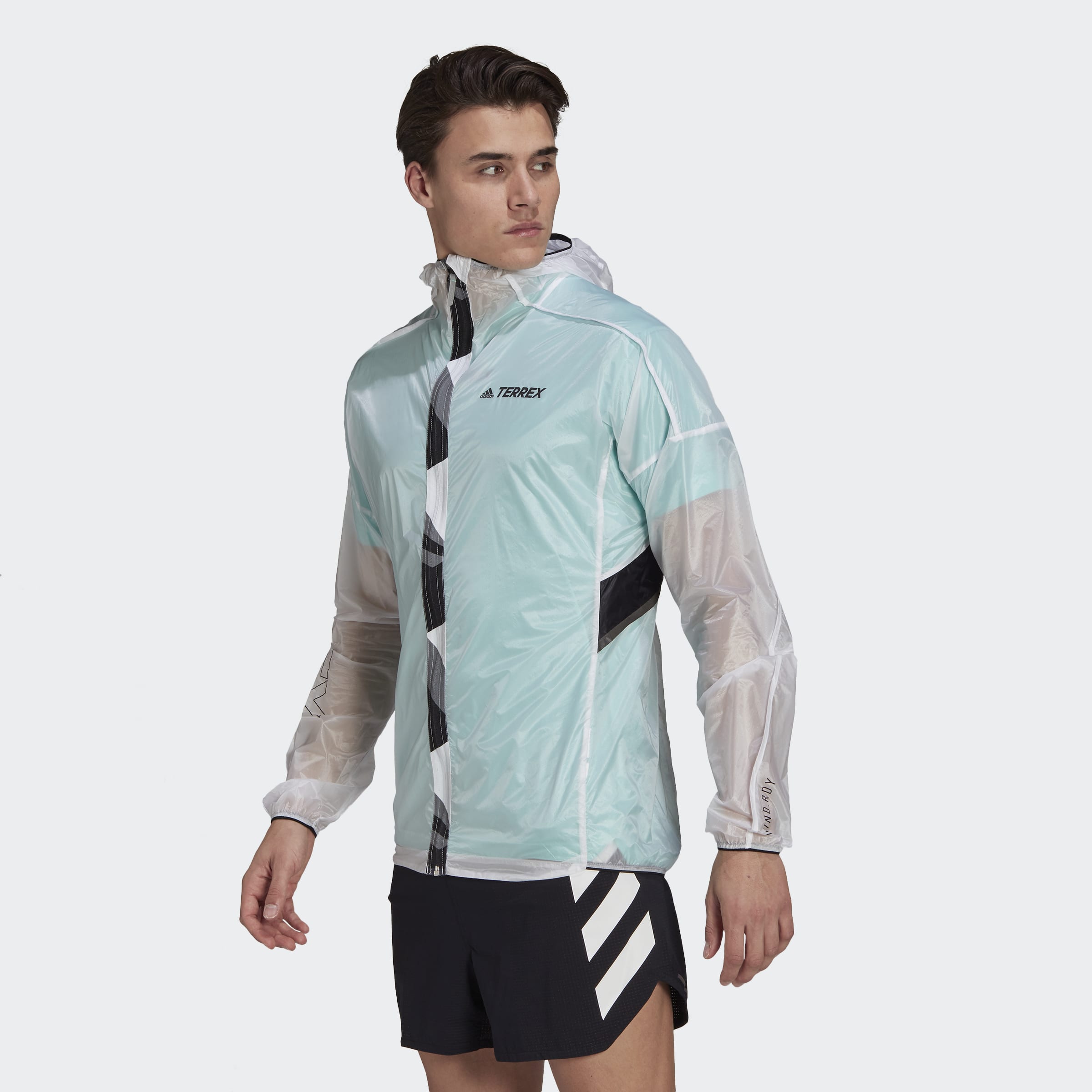 adidas Terrex Agravic Pro WIND.RDY Windbreaker White Mens Clothing