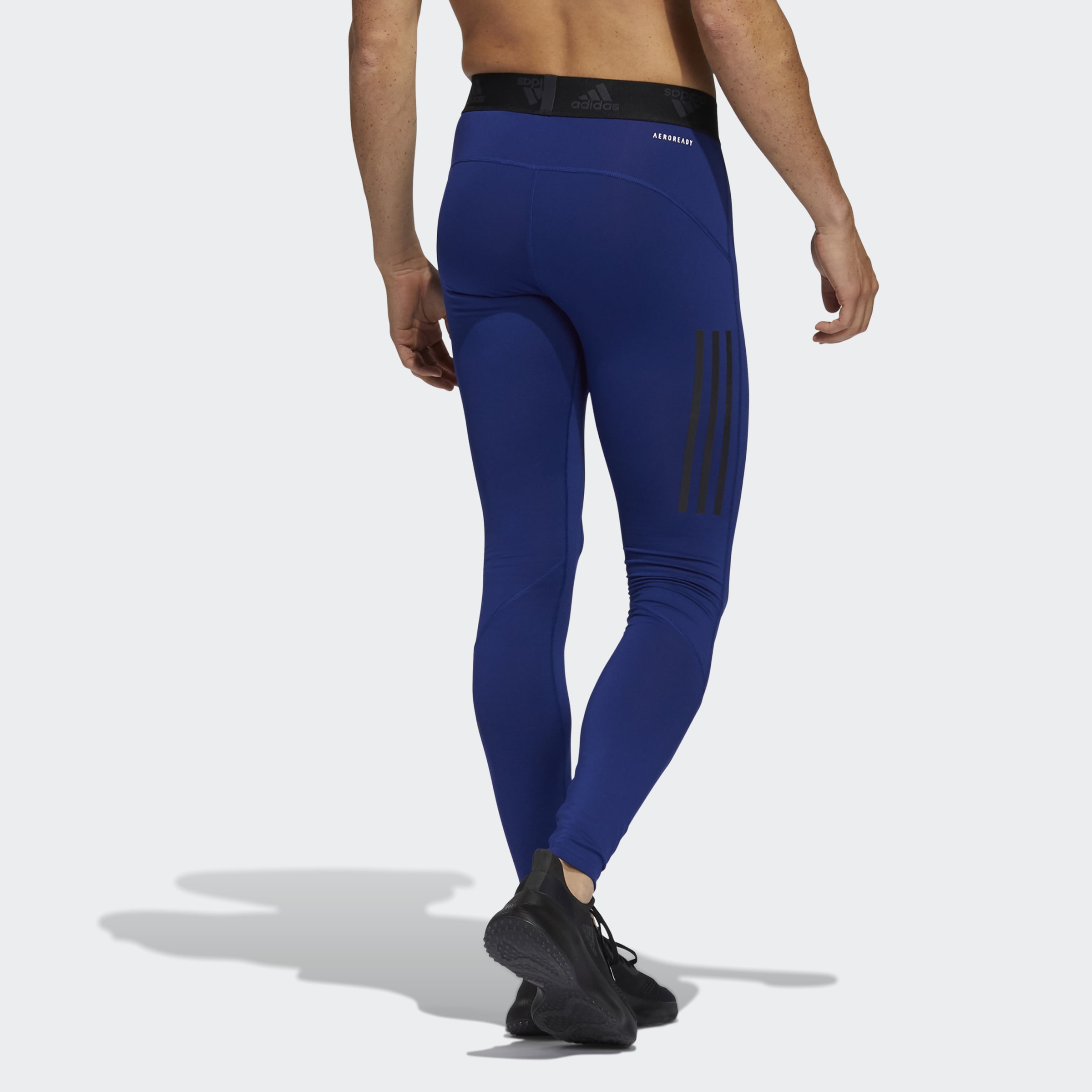 adidas Compression Long Tights Victory Blue Mens Clothing