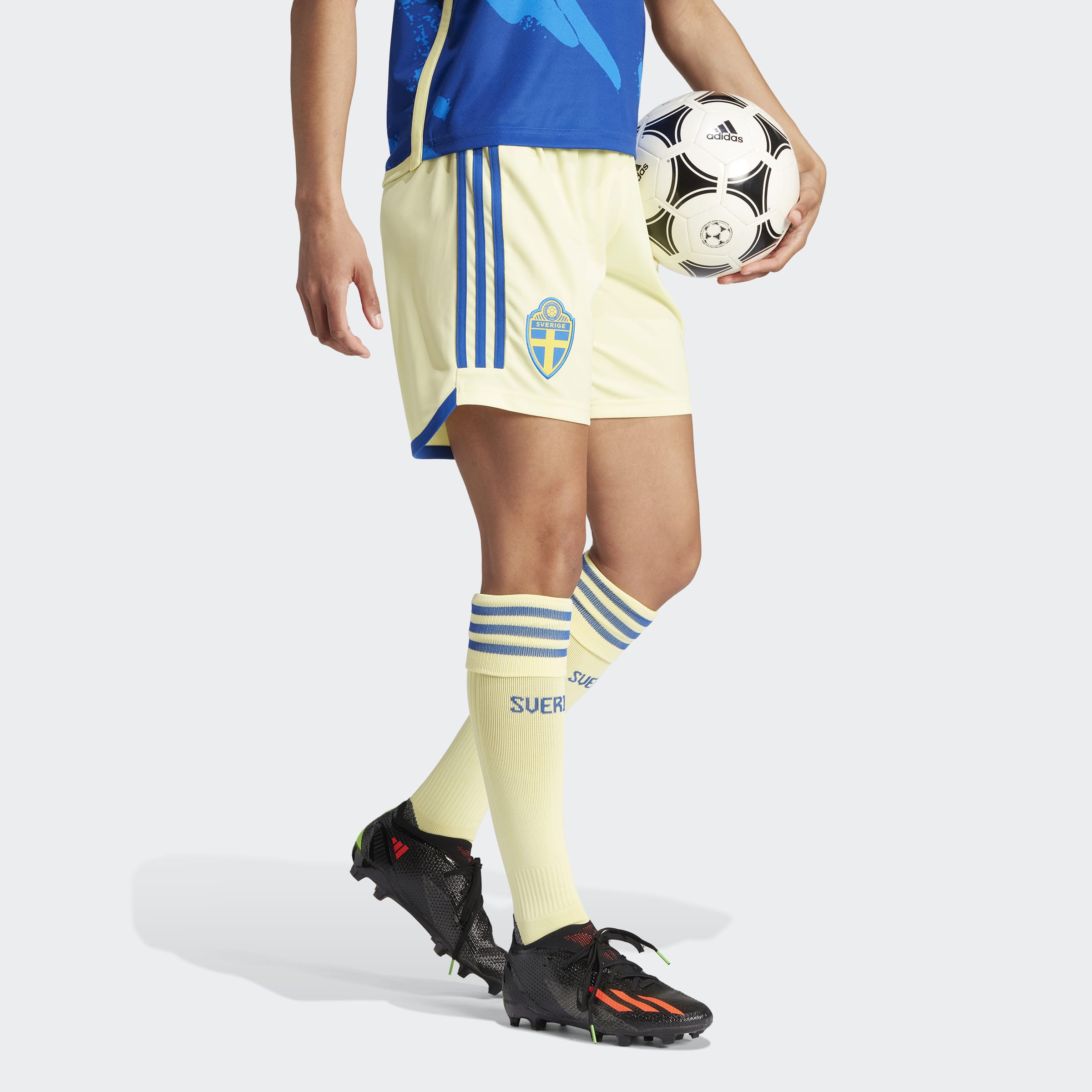 adidas Sweden Women's Team 23 Away Shorts Pearl Citrine Womens Clothing ...